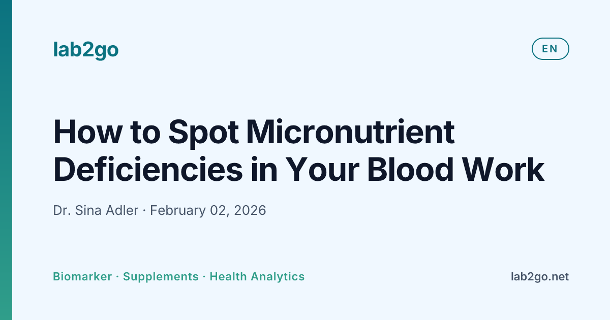 Micronutrient Deficiencies in Blood Work 2026 | Lab2go