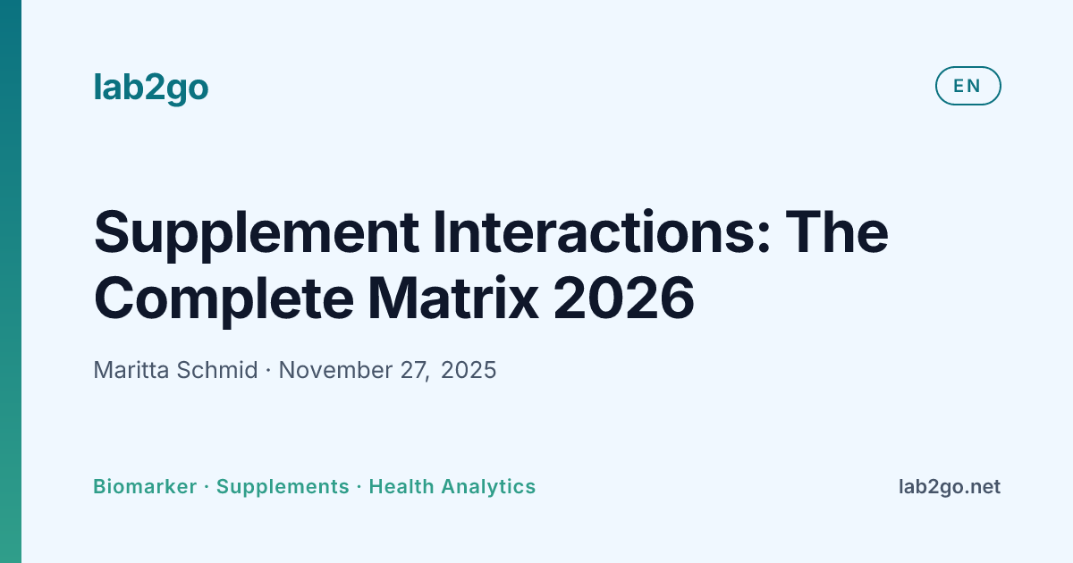 Supplement Interactions 2026: Complete Matrix | Lab2go